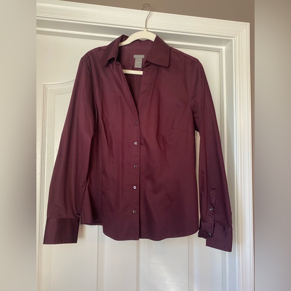 Ann Taylor | Tops | Purple Button Up Blouse | Poshmark